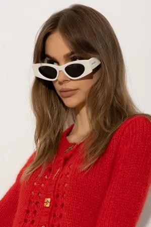 Alaïa Cat Eye Frame Sunglasses - Gray
