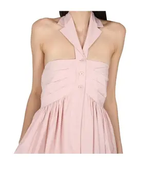 Philosophy Di Lorenzo Serafini Sleeveless Pleated Dress With Lace Hem
