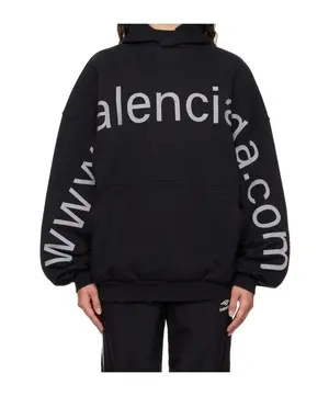 Balenciaga Logo Printed Oversized Hoodie