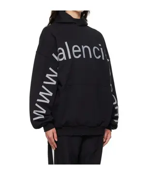 Balenciaga Logo Printed Oversized Hoodie