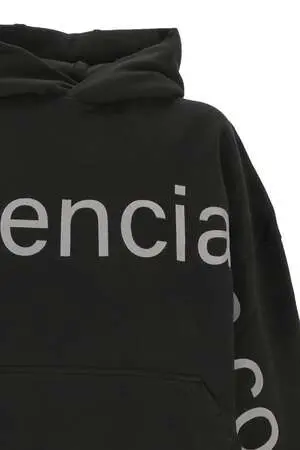 Balenciaga Logo Printed Oversized Hoodie