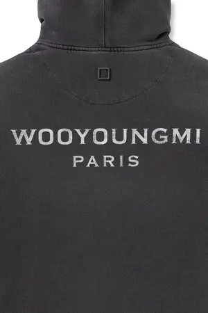 WOOYOUNGMI Logo Patch Hooded Sweater