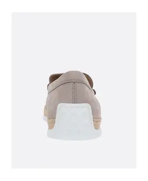 TOD'S Logo Embossed Slip-on Loafers - Nude