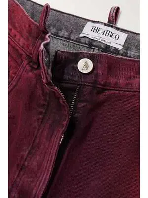 Attico Belt Ring Wide-legged Denim Trousers