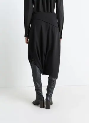 LEMAIRE Twisted Hem Midi Skirt - Anthracite