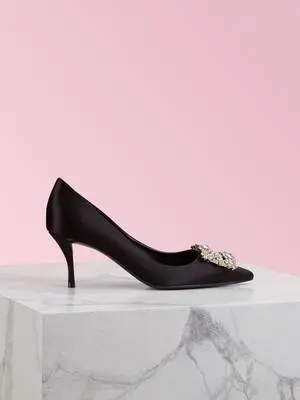 ROGER VIVIER Embellished Pointed Toe Pumps - Black