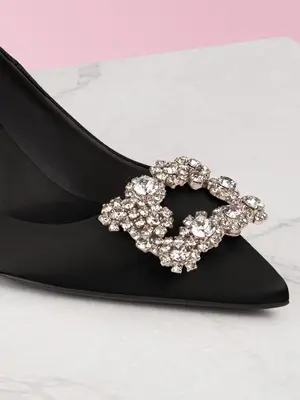 ROGER VIVIER Embellished Pointed Toe Pumps - Black