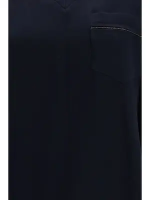 Fabiana Filippi V-neck Short Sleeve Top