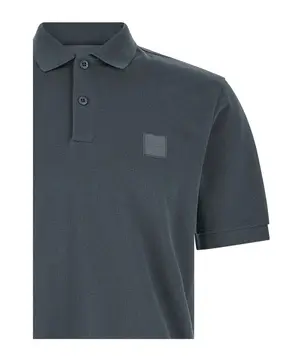 Stone Island Logo Patch Short-sleeved Polo Shirt