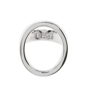 MAISON MARGIELA Minimal Logo Cut-out Detail Ring - Silver