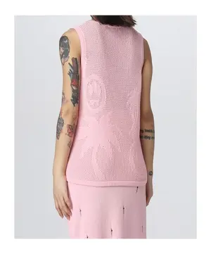 BARROW Intarsia-knit Palm Tree Sleeveless Top