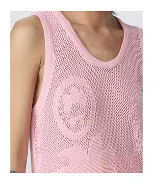 BARROW Intarsia-knit Palm Tree Sleeveless Top