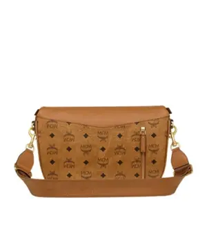 Mcm Small Diamant 3d Crossbody Bag - Cognac Brandy
