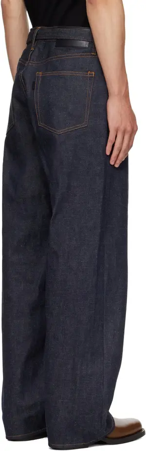Sacai Straight Leg Belted Jeans