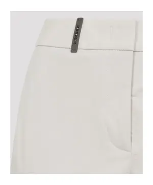 Peserico Tapered Trousers With Cuffed Hem - White