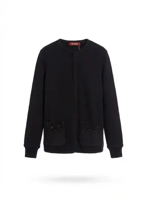 Max Mara Long-sleeved Casual Jacket With Embellished Pockets