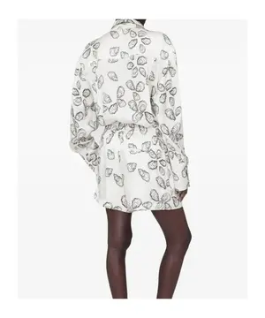 ANINE BING Graphic Print Elastic Waist Shorts