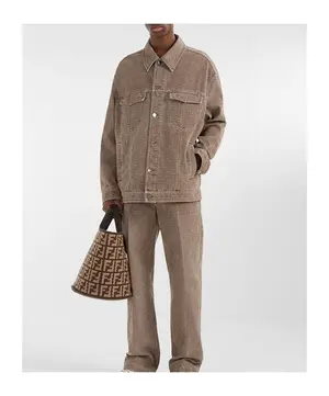 Fendi Ff Monogram Denim Jacket