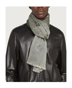 FERRAGAMO Logo Scarf - Gray