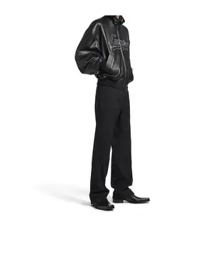 Balenciaga Concorde Derby Shiny Calfskin Leather Shoes