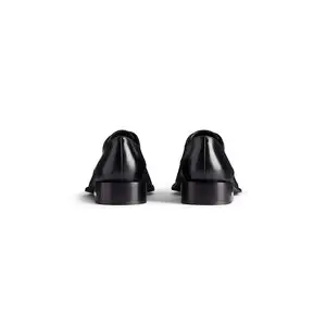 Balenciaga Concorde Derby Shiny Calfskin Leather Shoes