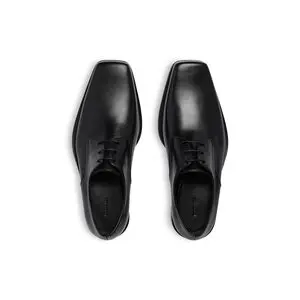 Balenciaga Concorde Derby Shiny Calfskin Leather Shoes