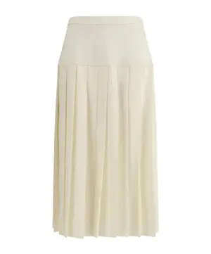 Alessandra Rich Pleated Midi Skirt