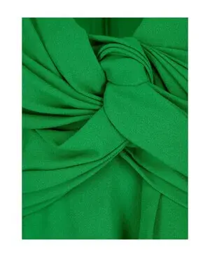 Celine V-neck Long-sleeved Dress - Green
