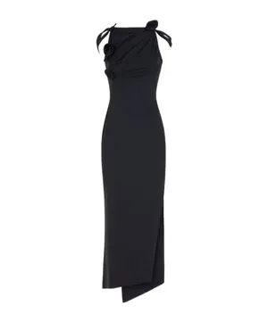 Coperni Sleeveless Floral Maxi Dress With Side Slit