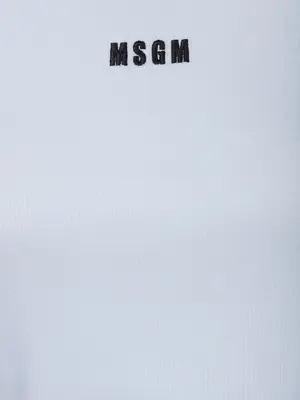 MSGM Logo Ribbed Knit Tank Top