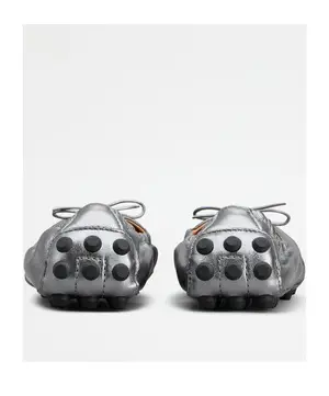 TOD'S Metallic Leather Ballet Flats