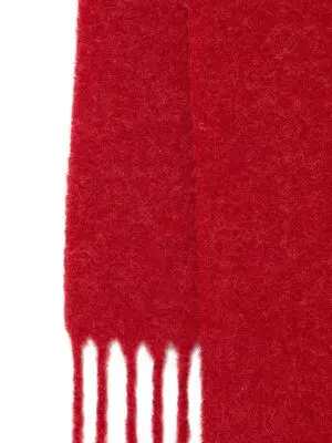 Jacquemus Logo Patch Fringed Scarf - Black