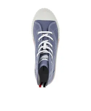 Thom Browne Rwb Stripe Round Toe High Top Sneakers