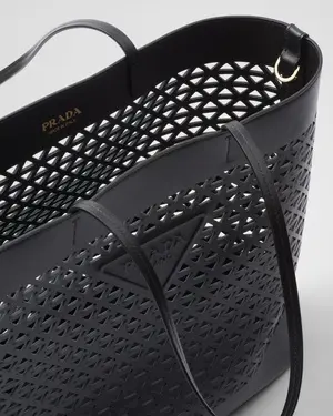 Prada Perforated Leather Tote Bag
