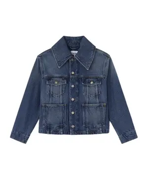 GANNI Pocket Detailed Denim Trucker Jacket