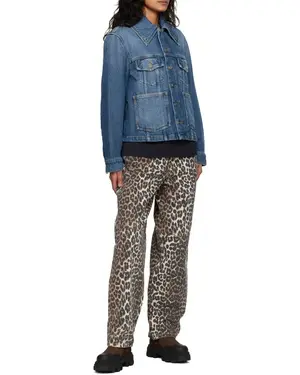 GANNI Pocket Detailed Denim Trucker Jacket