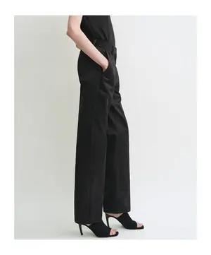 TOTEME Straight Fit Tailored Trousers - Black