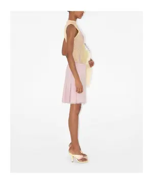 Burberry Argyle Intarsia-knit Sleeveless Crewneck Top - Nude