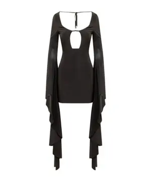 Giuseppe Di Morabito Cut Out Draped Sleeves Mini Dress