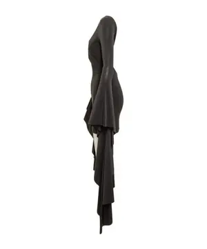 Giuseppe Di Morabito Cut Out Draped Sleeves Mini Dress