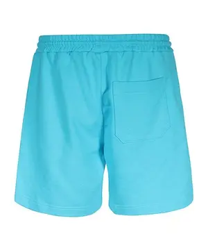 MSGM Logo Printed Drawstring Track Shorts - Blue