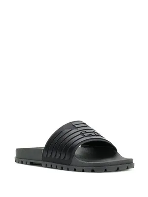 Emporio Armani Ribbed Logo Slides