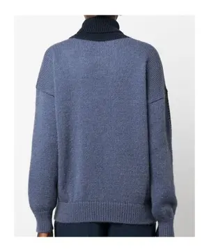 ALYSI Two-tone Roll-neck Jumper