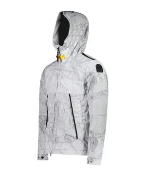 PARAJUMPERS Hooded Zip-up Jacket With Logo And Printed Pattern