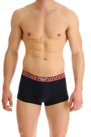 Emporio Armani Navy Blue Logo Underwear - Black