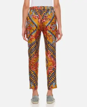 Alberto Biani Printed Graphic Trousers