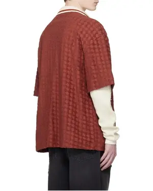 Amiri Logo Embroidered Button-up Shirt - Red