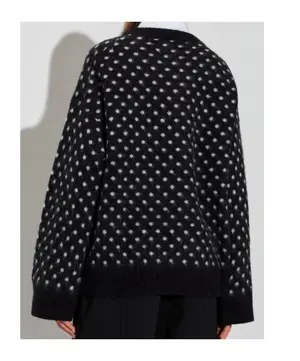 GANNI Polka Dot Brushed Jumper