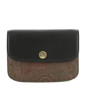 Etro Essential Bag With Logo Clasp - Black