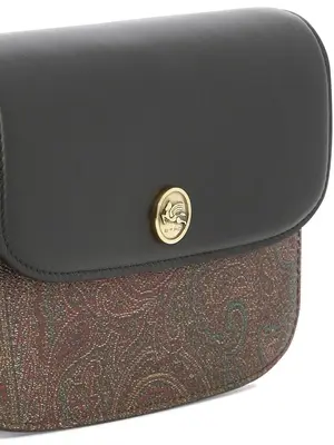 Etro Essential Bag With Logo Clasp - Black